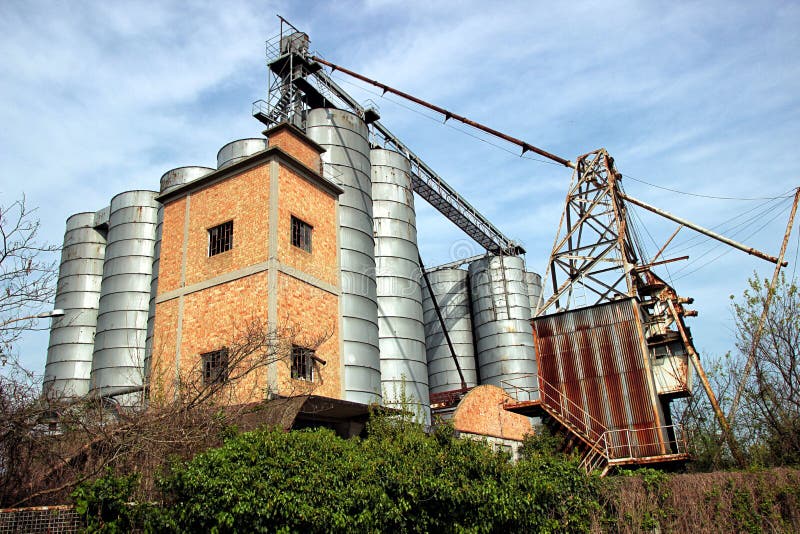 Old Abandoned Industrial Complex Stock Image - Image of abandoned ...