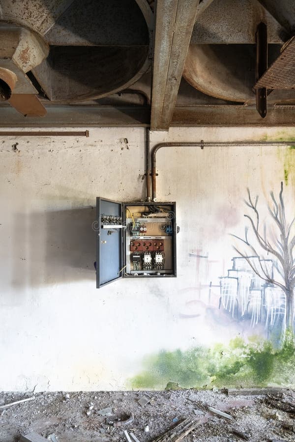 Old Abandoned Industrial Facility Stock Image - Image of electrical ...