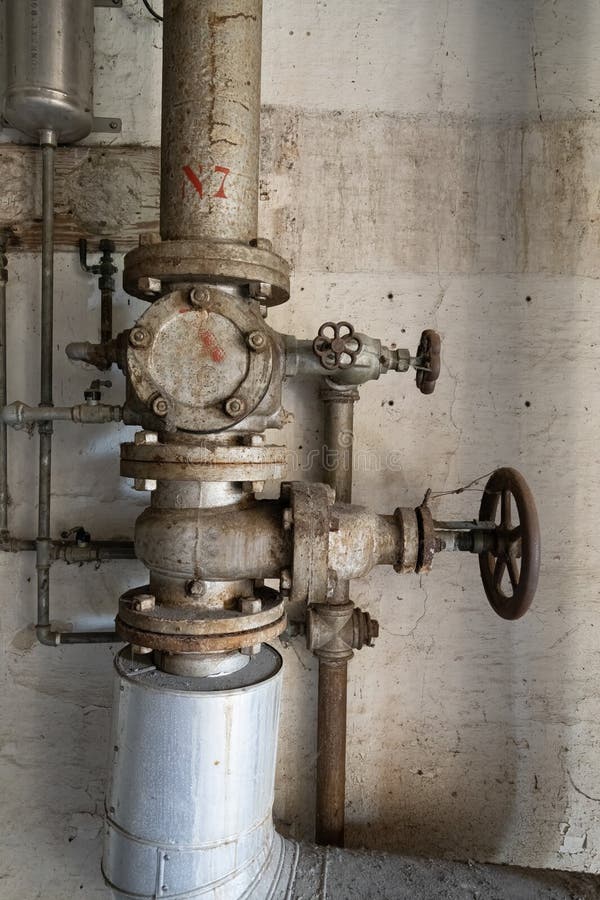 Old Abandoned Industrial Structure Stock Photo - Image of manometer ...