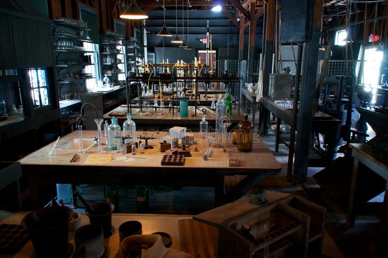 Old abandoned laboratory stock image. Image of work, glass - 68578403