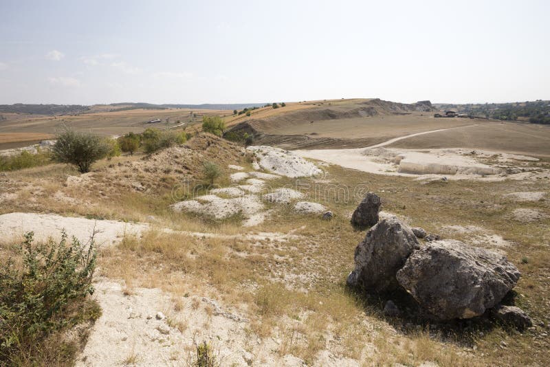 Old Abandoned Limestone Quarry Stock Image - Image of lime, sunlight ...