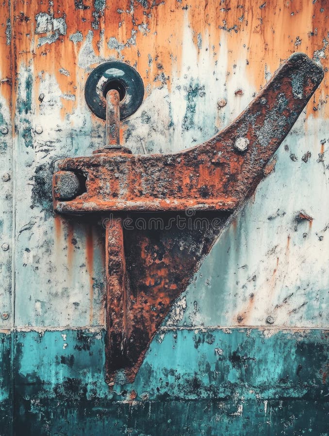 Old Abandoned Metal Object Attached Rusty Wall Stock Photos - Free ...