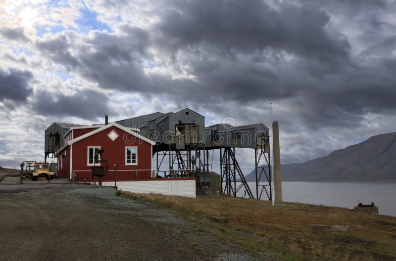 Old Abandoned Mining Structures in the Town of Longyearbyen, Svalbard ...