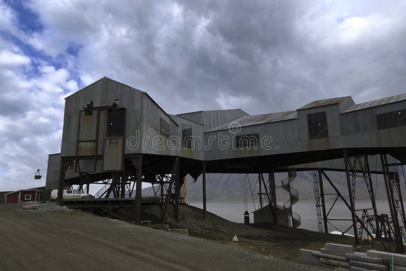 Old Abandoned Mining Structures in the Town of Longyearbyen, Svalbard ...