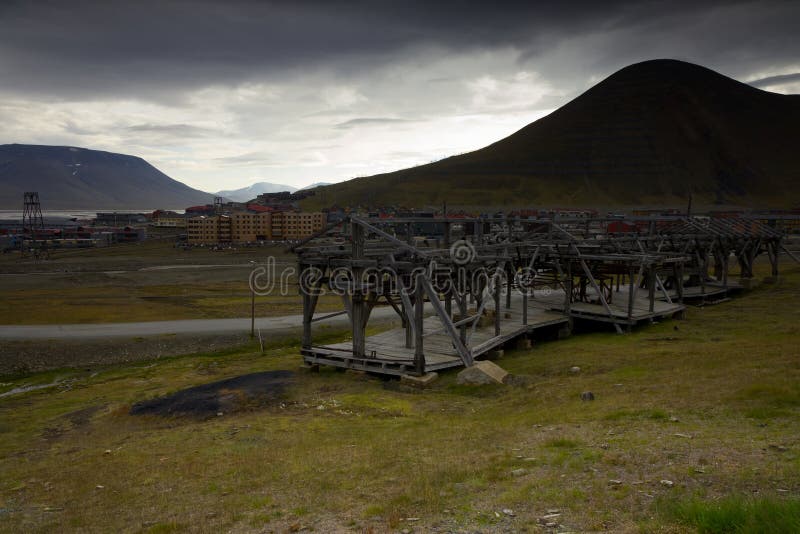 Old Abandoned Mining Structures in the Town of Longyearbyen, Svalbard ...