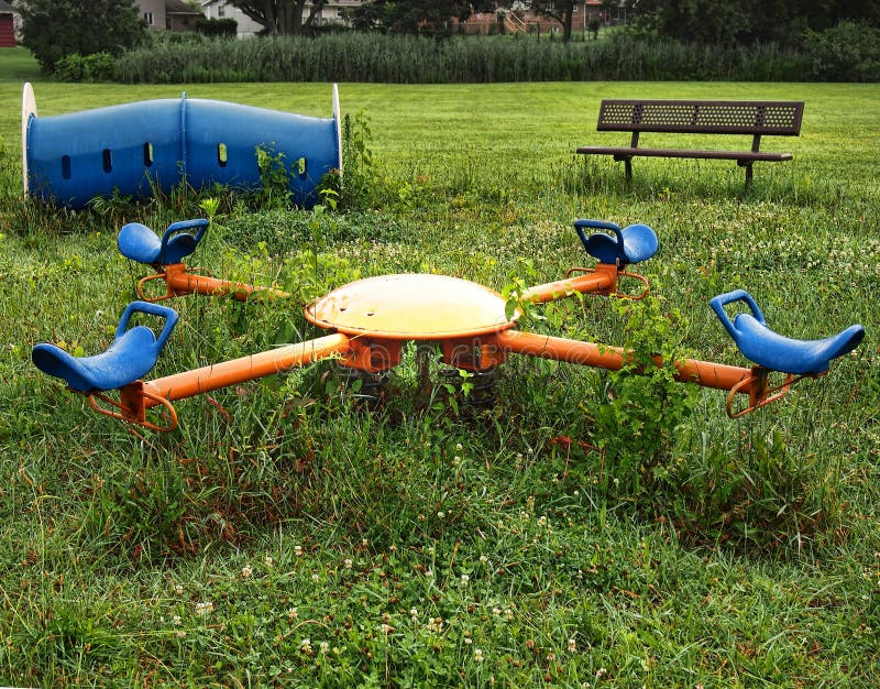 Old abandoned playground stock image. Image of childhood - 96944327