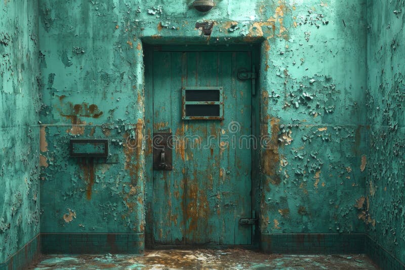 An Old Abandoned Prison. a Room with Bars Stock Photo - Image of ...