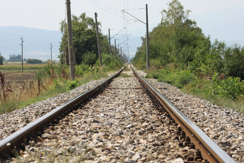 Old abandoned rails stock image. Image of horizon, heavy - 98205015