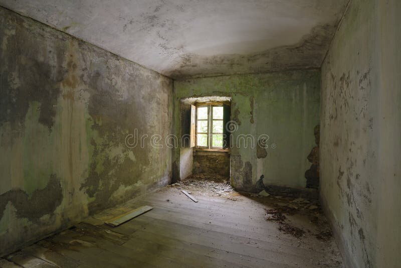 Old abandoned room stock photo. Image of horror, background - 67601496