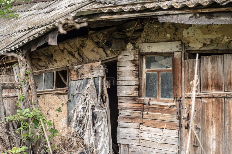 Old Abandoned Rotting House in the Village Stock Photo - Image of ...