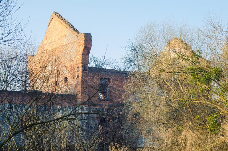 Old Abandoned Ruined Building without a Roof and Windows Stock Photo ...