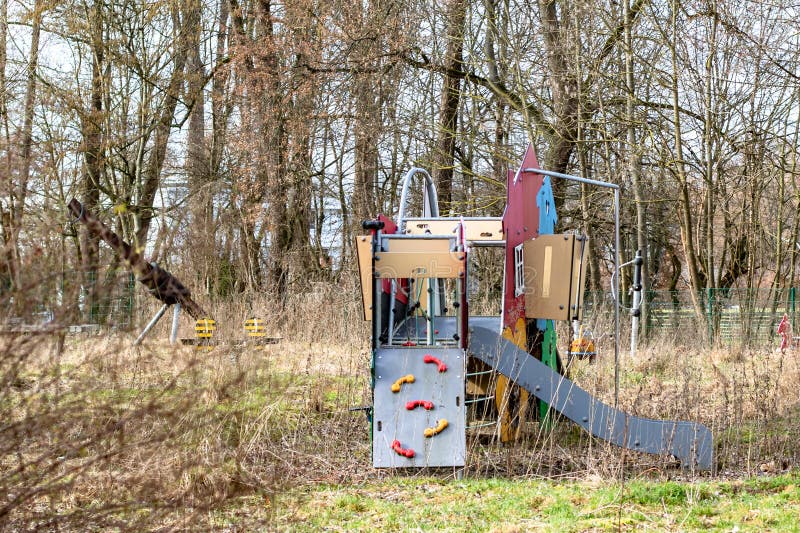 Old Abandoned Run-down Playground Stock Image - Image of autumn, public ...