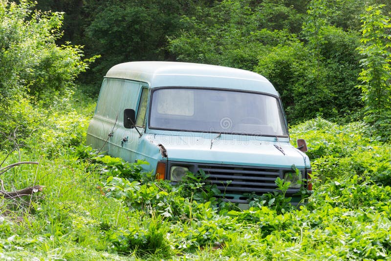 Old, Abandoned, Rusted and Broken Van Stock Image - Image of junk ...