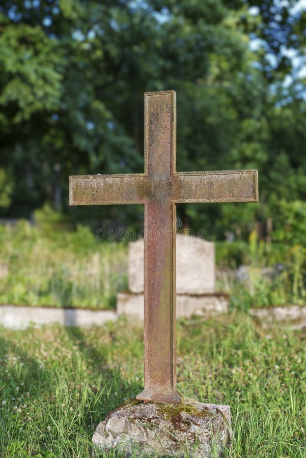 Old abandoned rusty cross stock image. Image of religious - 235723931