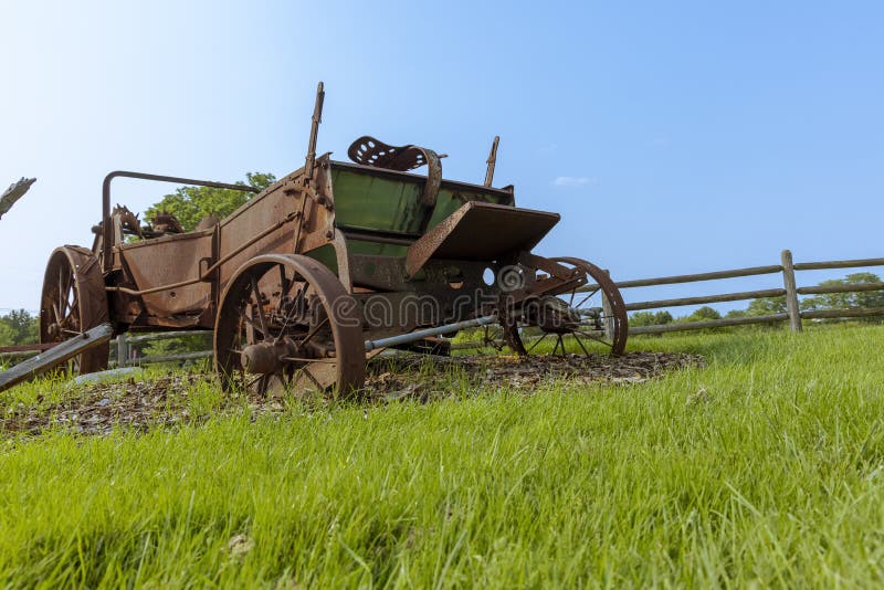 Old Abandoned Rusty Farm Equipment Stock Photo - Image of machine ...