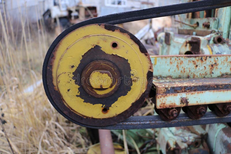 Old Abandoned Rusty Machine Tool Stock Image - Image of machinery ...
