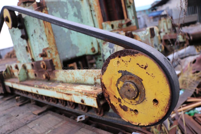 Old Abandoned Rusty Machine Tool Stock Photo - Image of chain, engine ...