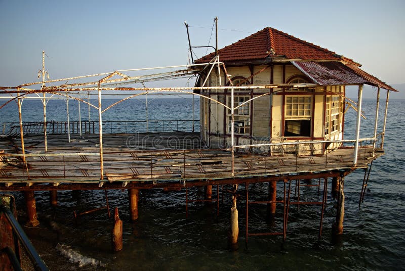 Old Pier stock image. Image of building, fire, destroyed - 30127627