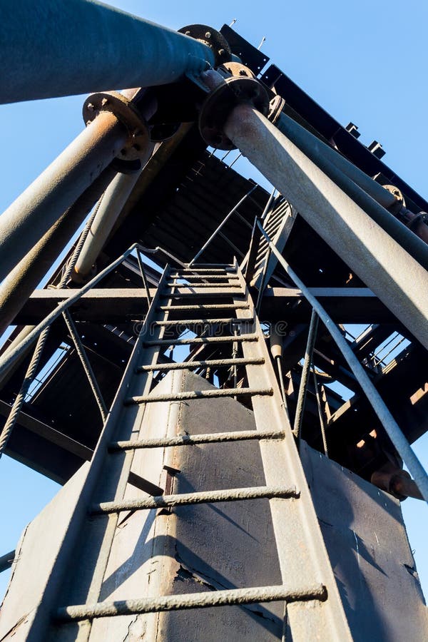 Old Abandoned Rusty Textured Metal Structure Factory Stock Image ...