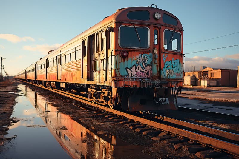Old and Abandoned Rusty Train, Stock Photo - Image of transport, rusty ...