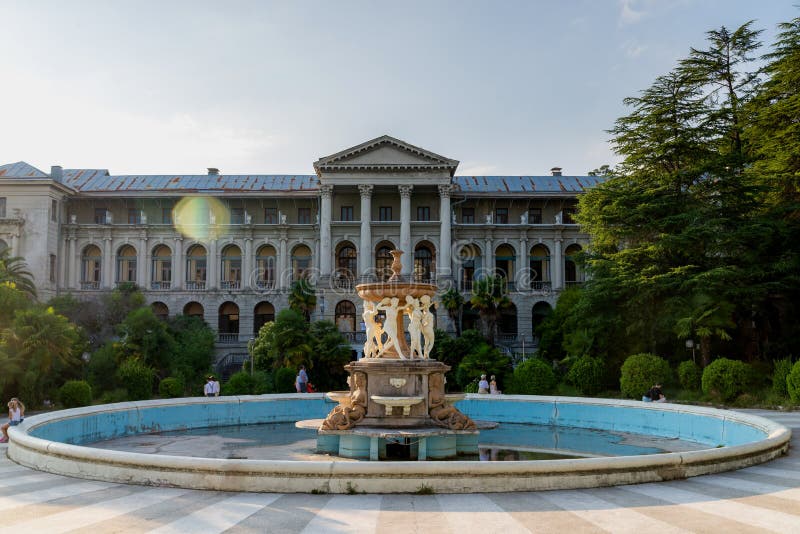 Old Abandoned Sanatorium and Hospital. Soviet Architecture Stock Image ...