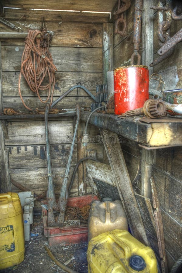 Old Abandoned Shed Interior Stock Image - Image of interior, rusty ...