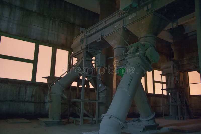 Old Abandoned Silo Elevator with Rusty Equipment Left Stock Photo ...