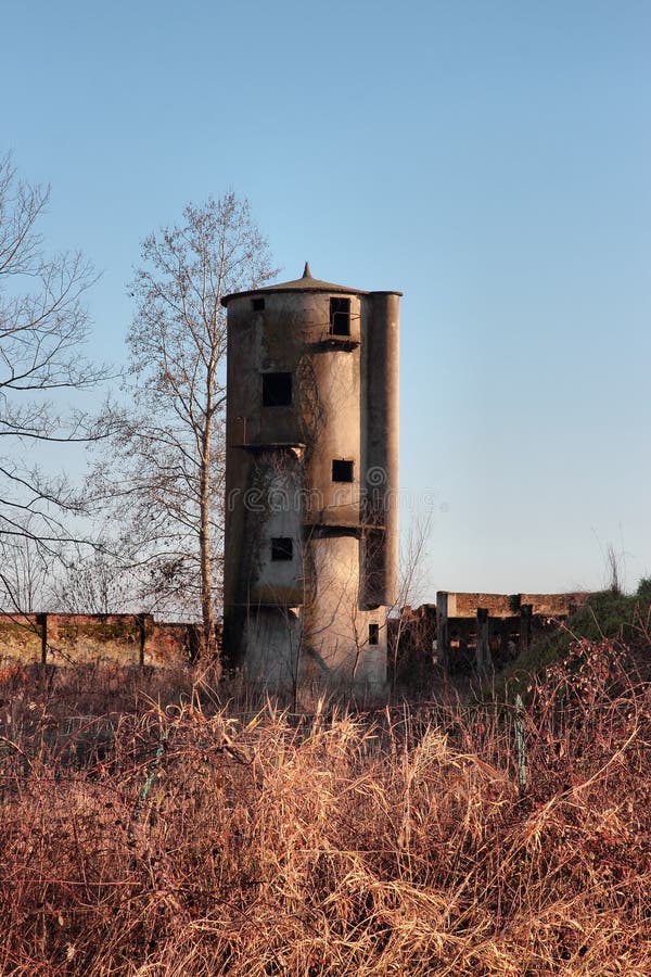 Abandoned Silo stock photo. Image of clouds, landscape - 58953806