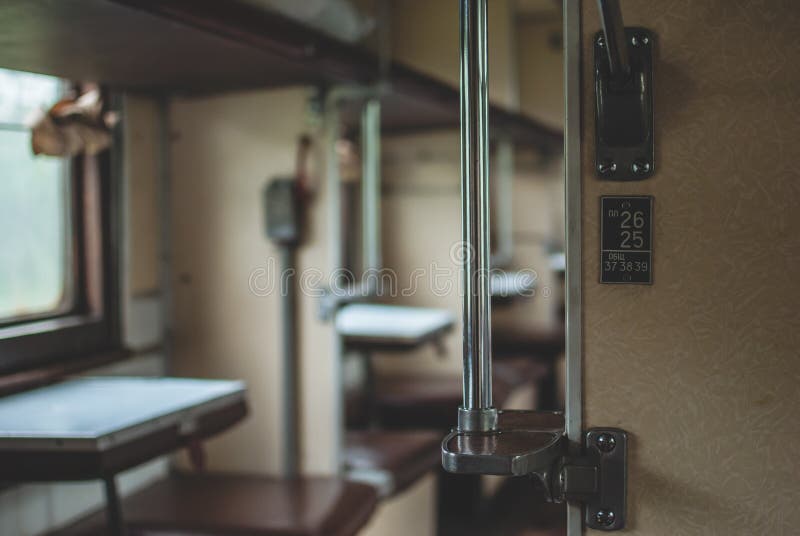 Old Abandoned Soviet Train Car. Stock Image - Image of room, station ...