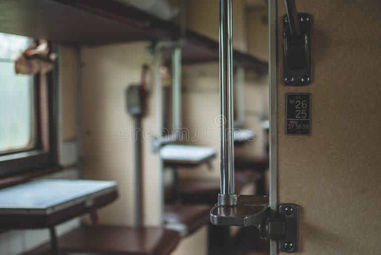Old Abandoned Soviet Train Car. Stock Image - Image of room, station ...
