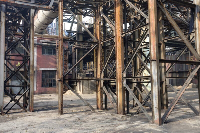 Old steel mill stock image. Image of mill, metal, damaged - 30291331