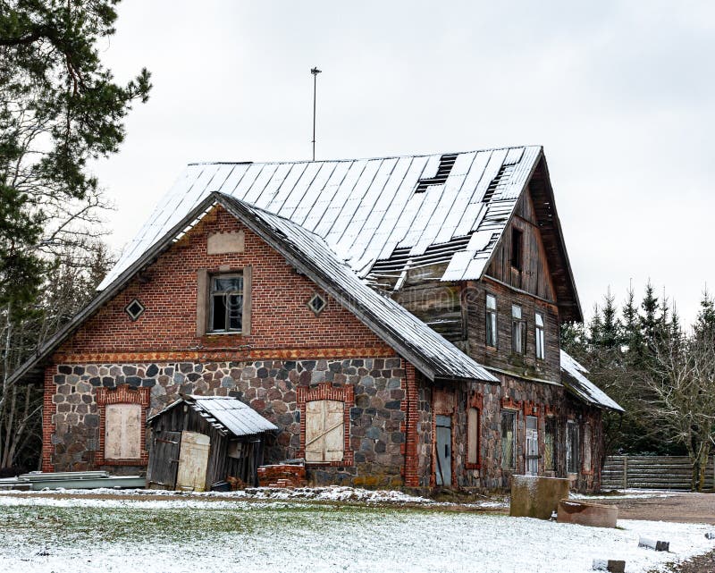 Old, Abandoned Stone Building and Various House Details Stock Image ...