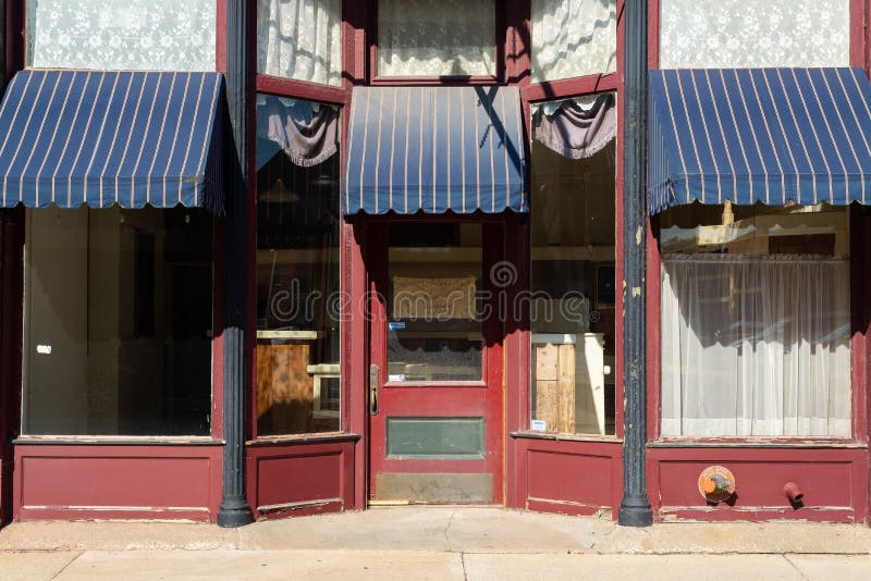 Abandoned storefronts stock photo. Image of downtown - 241048512