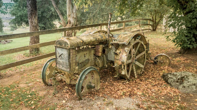Old Abandoned Tractor in a Paddock Stock Image - Image of paddock ...