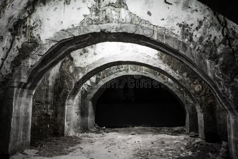 Old underground tunnel stock image. Image of architecture - 103377377