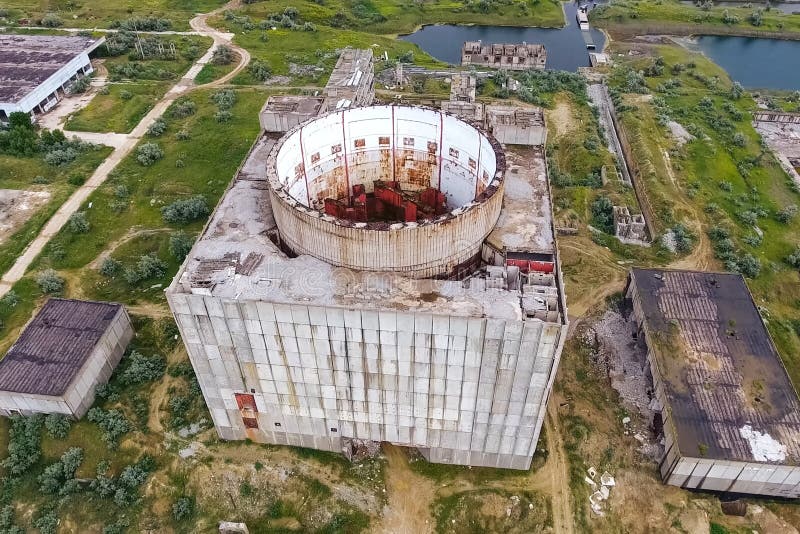 Abandoned Unfinished Nuclear Power Plant Stock Photo - Image of ...
