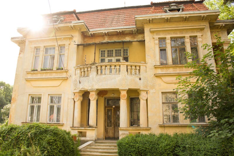 Old Abandoned Villa. Old Abandoned House at Sunrise Stock Photo - Image ...