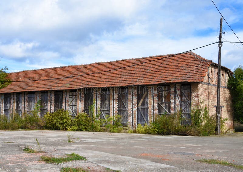 Old Warehouse Used for Storing Bricks and Roof Tiles Stock Photo ...