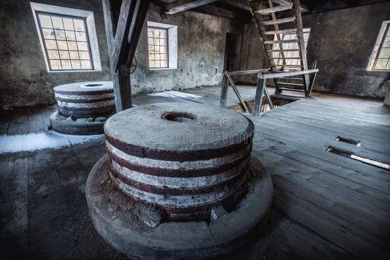Old Abandoned Watermill Interior Stock Photo - Image of mill, abandoned ...