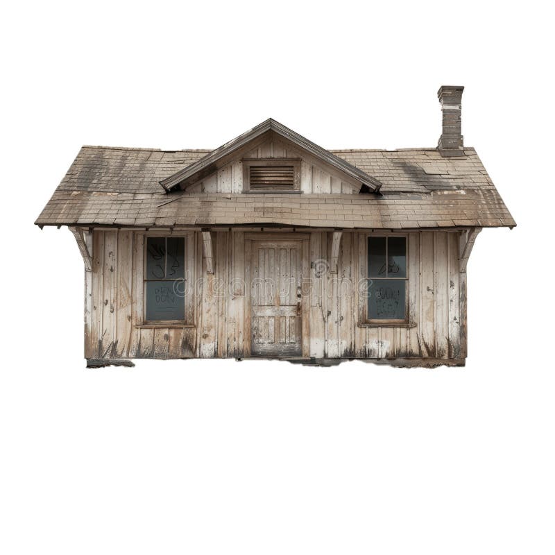Abandoned Wooden House Falling Apart with Boarded Up Windows Stock ...