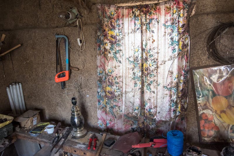 An Old Abandoned Workshop, a Lot of Old Tools and Dust Stock Photo ...
