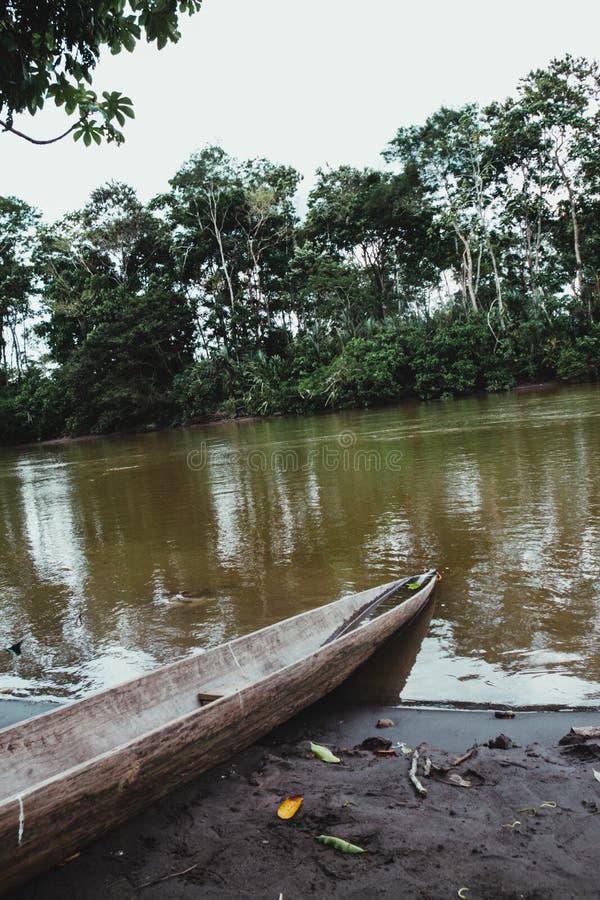 Old Aboriginal Boat on a River in the Amazon Stock Image - Image of ...