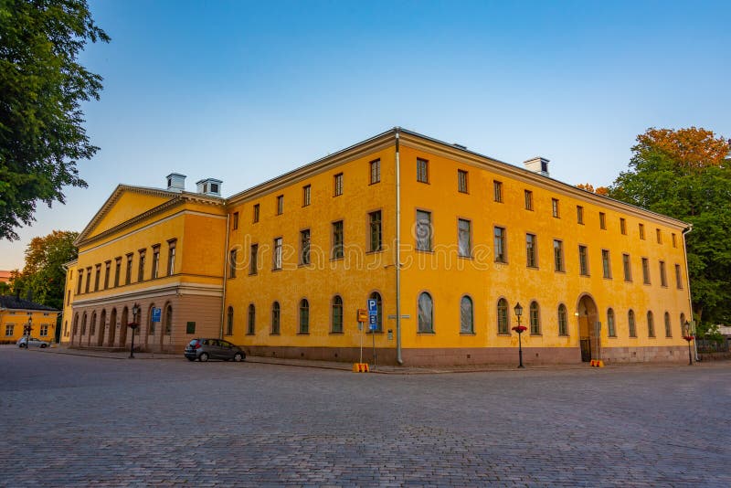 Old Academy Building in Turku, Finland Stock Photo - Image of downtown ...