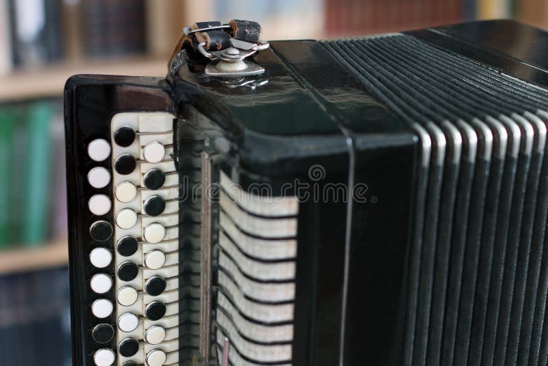 Old accordion close up stock image. Image of horizontal - 138721185