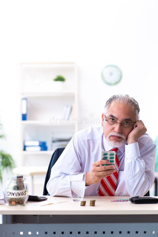 Old Male Accountant in Budget Planning Concept Stock Photo - Image of ...