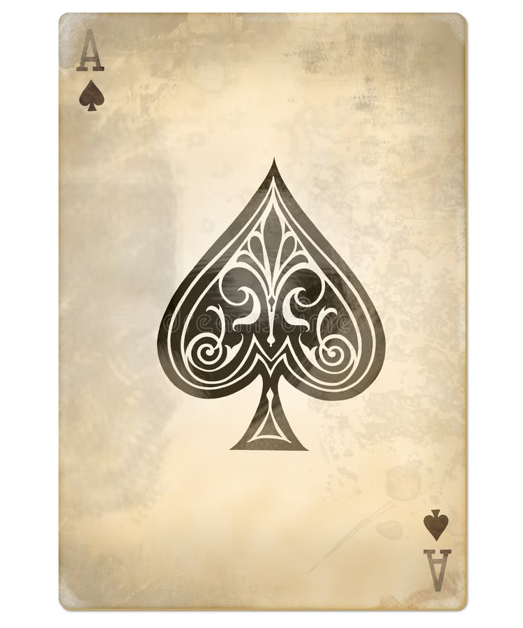 Old ace of spades stock illustration. Illustration of spade - 6477115