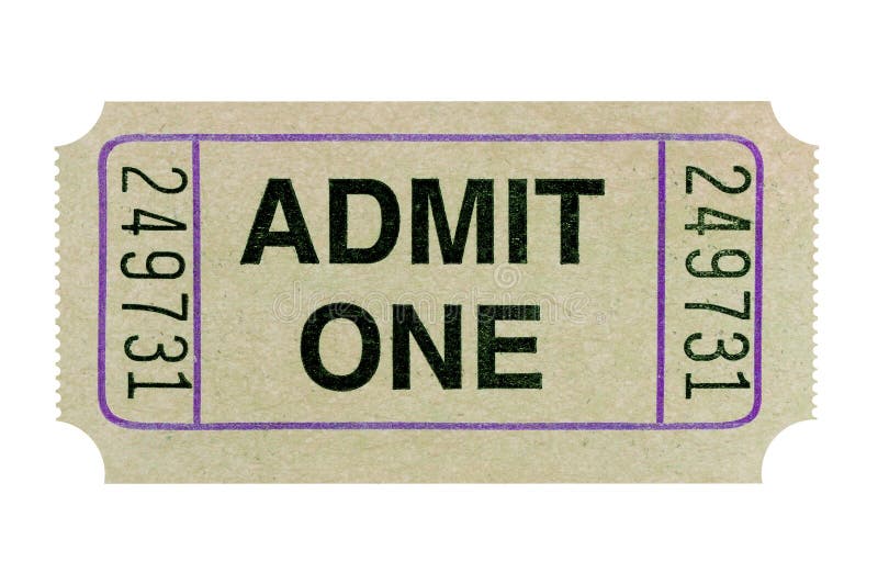 Admit One Movie Ticket