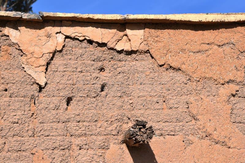 Old adobe wall stock image. Image of ruins, soil, brick - 268901649