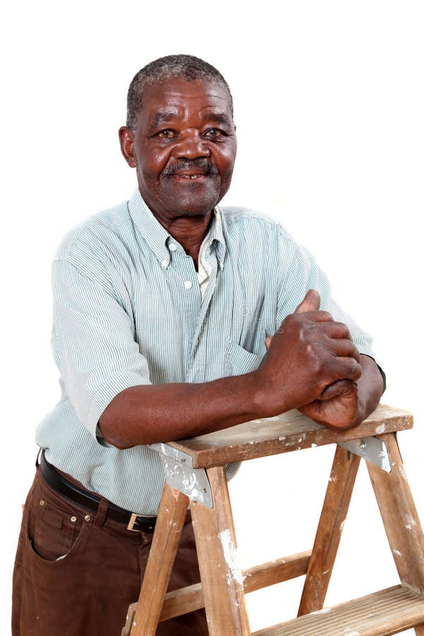Old African Man Leaning Ladder Stock Photos - Free & Royalty-Free Stock ...