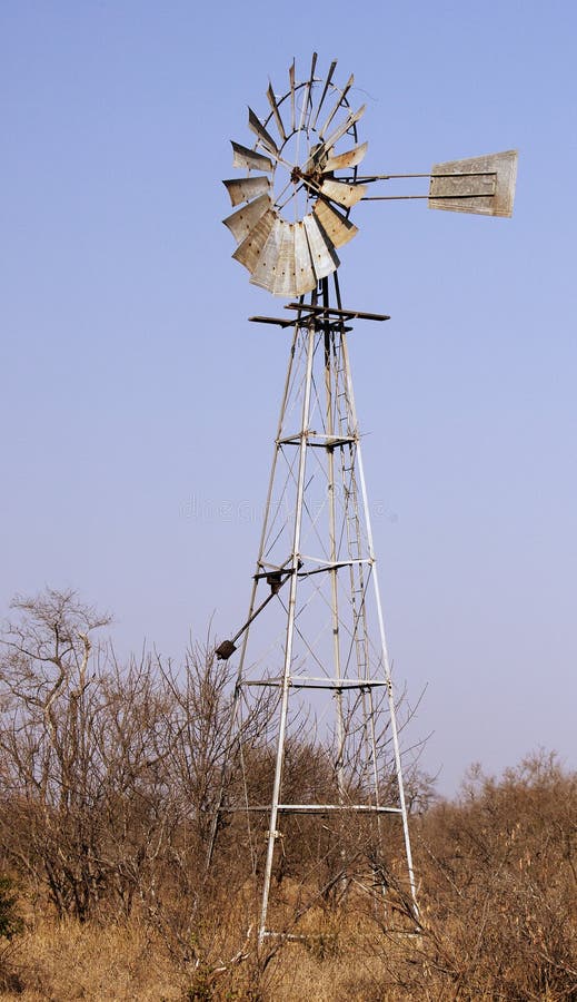 Old African windmill stock photo. Image of south, preserve - 6798916